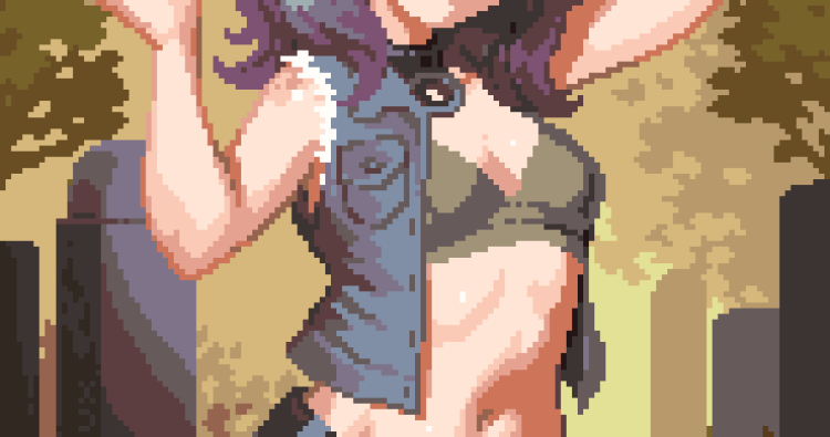 abigail from stardew valley in the graveyard - Pixel Parmesan
