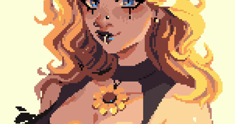 Goth Haley from Stardew Valley Portrait - Pixel Parmesan