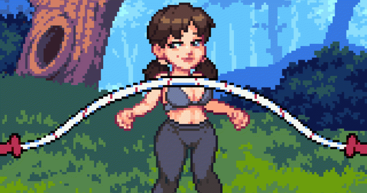 Jump Roping Game WIP - Pixel Parmesan