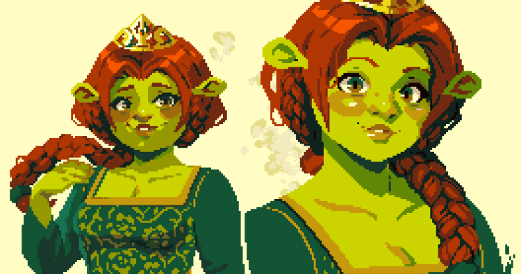 Princess Fiona from Shrek - Pixel Parmesan